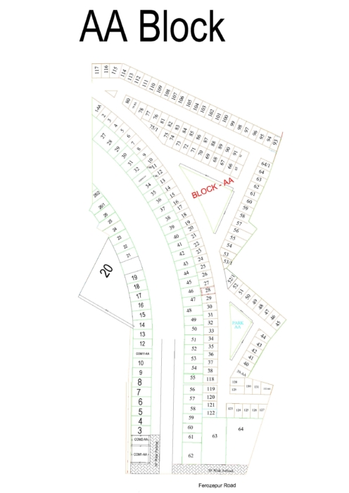 Central Park Housing Scheme Society Map - Central Park Housing Scheme